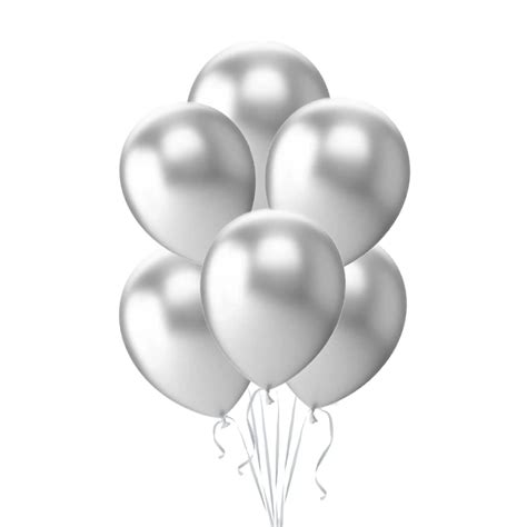6 Silver Chrome Balloons Chrome Brilliant Balloons Lebanon