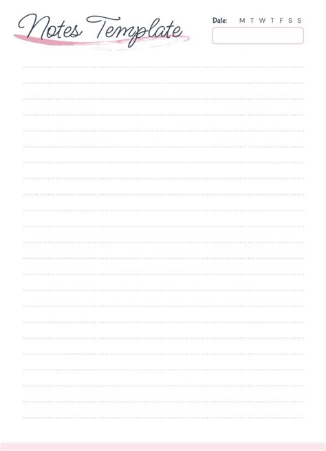 Printable Notepad Templates
