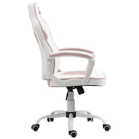 Cadeira Gamer Ninja Kaeru Branco E Rosa