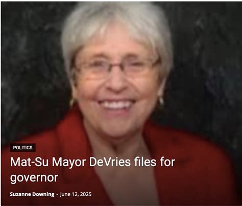 Must 🚨 Shes In Mat Su Mayor Edna Devries A Veteran In Alaska