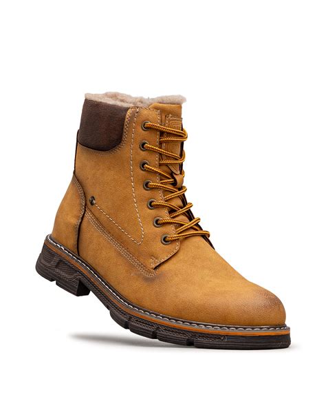 Bottes Homme Tan Lukeandjon Style Robuste Et Confort Chaud Club Chaussures