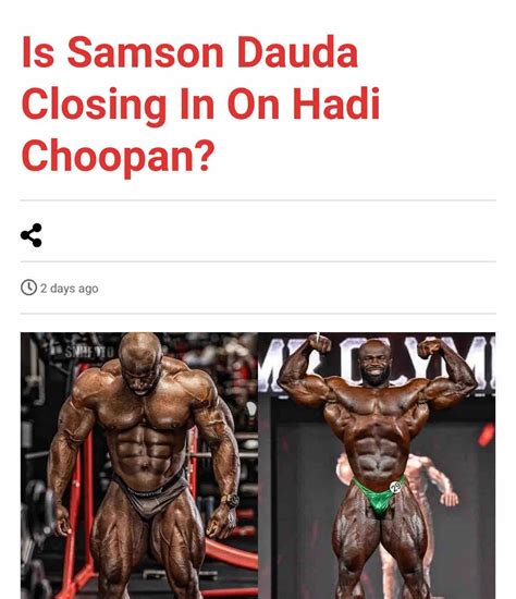 Is Samson Dauda Closing In On Hadi Choopan 👉 Read More Here👇 👉