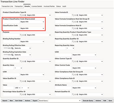 Additional Support For New Classification Code Column