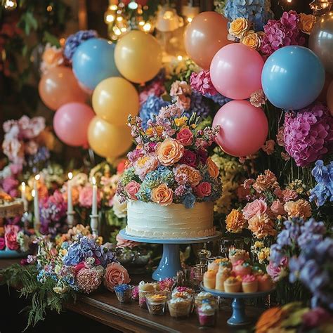 A Brightly Aesthetic And Vibrant Anniversary Celebration Scene