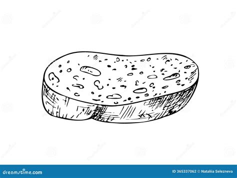 Vector Slice Of Bread Bakery Graphic Ink Loaf Food Whole Grain Bread