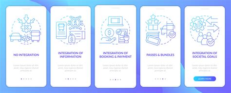 Maas Integration Levels Blue Gradient Onboarding Mobile App Screen Public Walkthrough 5 Steps