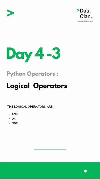 Exploring Logical Operators In Python Data Science Simplified