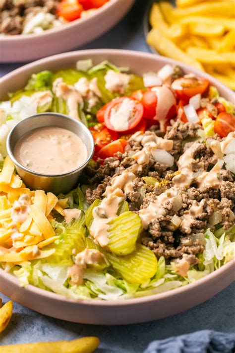 Big Mac Salad Bowl High Protein And Macro Friendly Oh Snap Macros