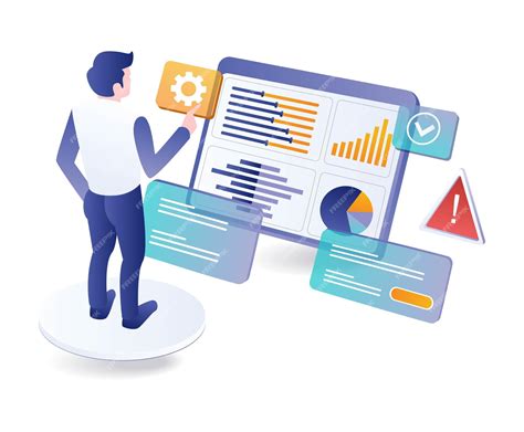 Hombre Analizando Datos De Problemas Empresariales Vector Premium