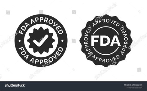 Fda Approved Vector Icon Food Drugs Stock Vector Royalty Free