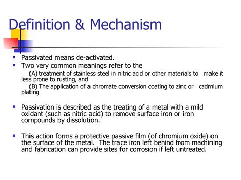 Passivation Ppt