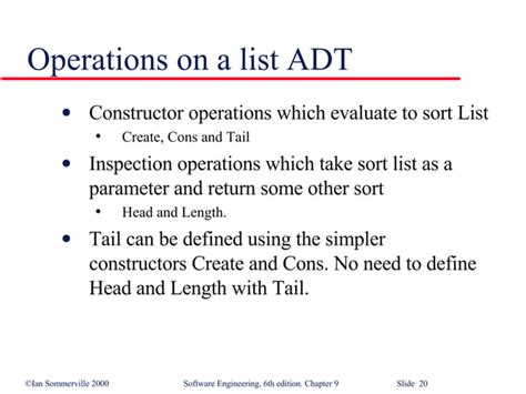 Formal Specification In Software Engineering Se9 Ppt Programming