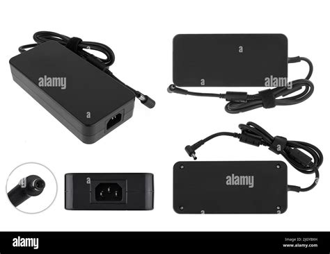 Laptop Power Adapter Laptop Accessory On White Background Collage Stock Photo Alamy