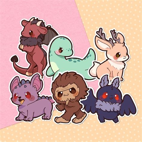 Cute Cryptids Sticker Etsy
