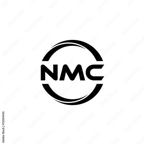 Nmc Letter Logo Design With White Background In Illustrator Cube Logo