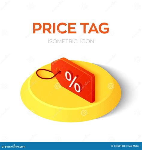 Price Tag 3d Isometric Tag Sign Price Tag Label With Percent Sign Created For Mobile Web