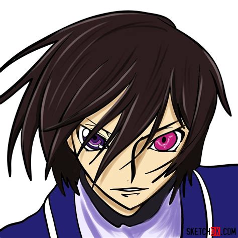 How To Draw The Face Of Lelouch Vi Britannia Code Geass Anime