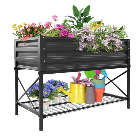Elevated Garden Boxes On Legs Raised Garden Bed Elevated Wood