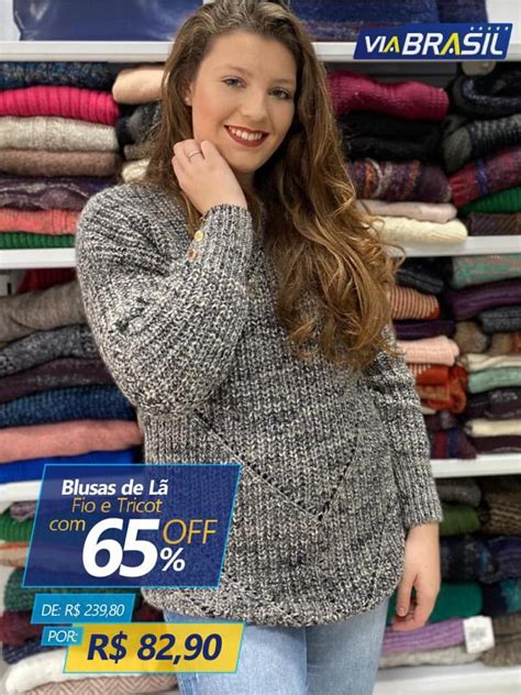 Blusas De LÃ 🧥🧥com 65 De Desconto Em Lojas Via Brasil