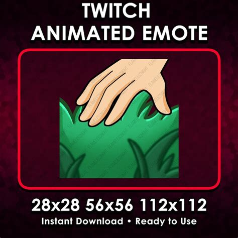 Touch Grass Pale Twitch Animated Emote Twitch Emote Stream