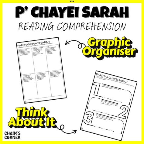 Parshas Chayei Sarah Weekly Torah Portion Reading Comprehension Worksheets
