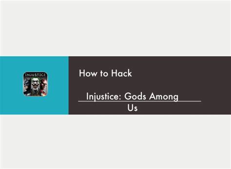 How To Hack Injustice Gods Among Us On Flowvella Presentation