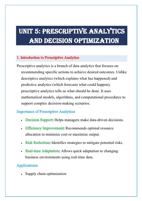 Business Analytics Notes In Pdf For Free Download