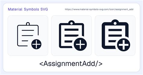 Assignment Add Icon Material Symbols Svg