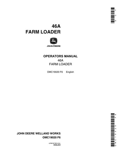 John Deere 46a Farm Loader Operators Manual Omc19020