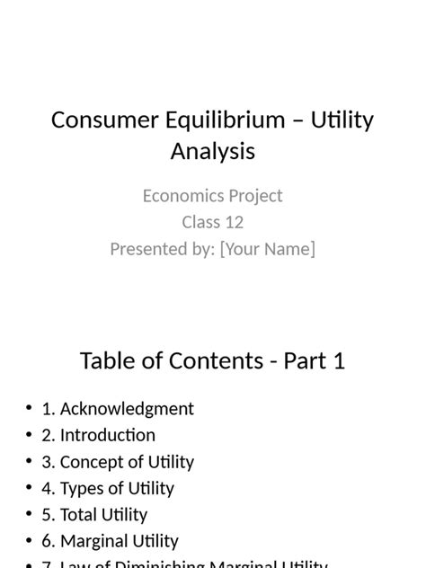 Consumer Equilibrium In Utility Analysis Pdf Utility Marginal Utility
