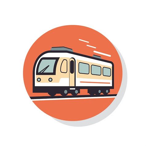 Premium Vector A Train Traveling On A Train Track In A Circle