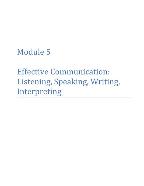 Module 5 Communication Doc