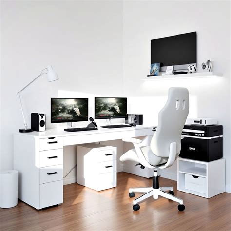 25 All White Gaming Setup Ideas Youll Want To Recreate
