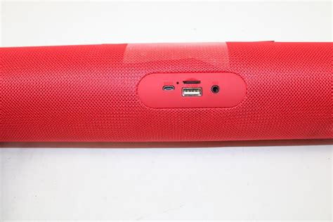 Tech2 Red Portable Bluetooth Speaker Unknown Model Property Room