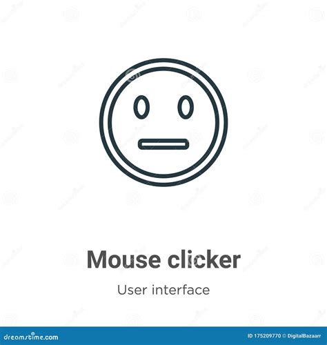 Mouse Clicker Outline Vector Icon Thin Line Black Mouse Clicker Icon Flat Vector Simple