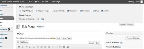 How To Edit Pages And Add Subpages In Wordpress