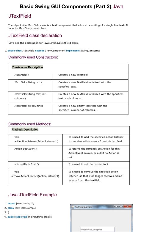 SOLUTION Basic Swing Gui Components Part Studypool