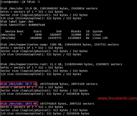 Fdisk L Command Output