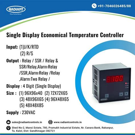 Single Display Temperature Controller