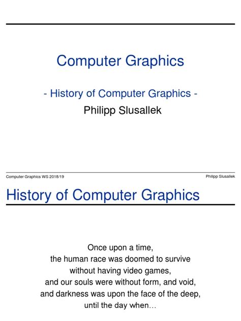 History Of Computer Graphics Pdf Computer Graphics 3 D Computer