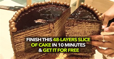 Elementaria In Mumbai Challenges You To Complete A Slice Of Their 48 Layer Cake Within 10