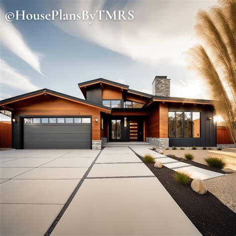 Modern Ranch Plan House Floor Plans And Exterior Interior