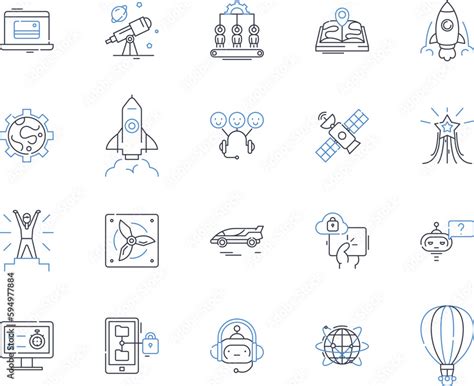 Genetics Line Icons Collection Dna Chromosomes Genes Alleles Mutation Phenotype Genotype