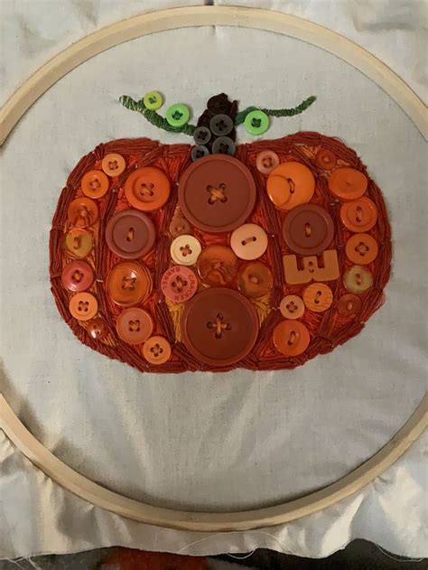 Button Art Pumpkin Button Crafts Button Art Buttons Crafts Diy