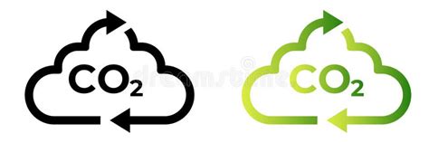 Co2 Carbon Dioxide Cycle Icon Co2 Emissions Neutral Stock Vector Illustration Of Green Cycle