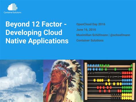 Beyond 12 Factor Developing Cloud Native Applications Pdf