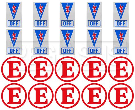 Master Battery Off And Fire Extinguisher E Decal Pack 10 Each Pegasus