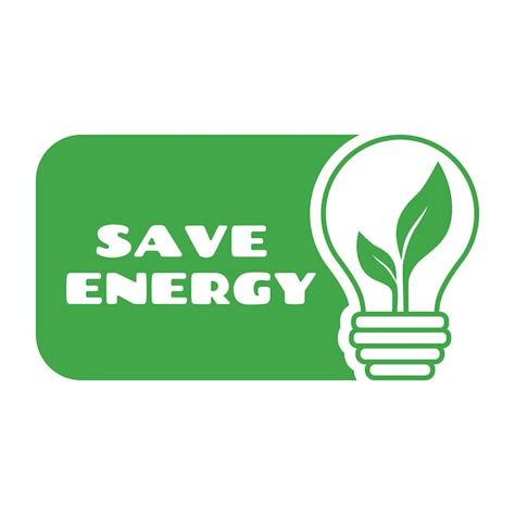 Premium Vector Save Energy Icon Eco Icon Label With Lightbulb And