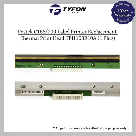 Postek C168200 Label Printer Replacement Thermal Print Head Tph108r10a