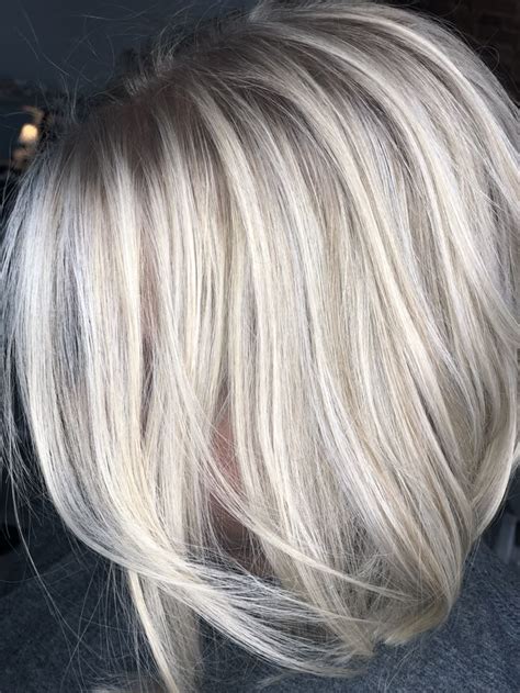 White Hair With Lowlights Blonde Hair With Grey Highlights Blonde